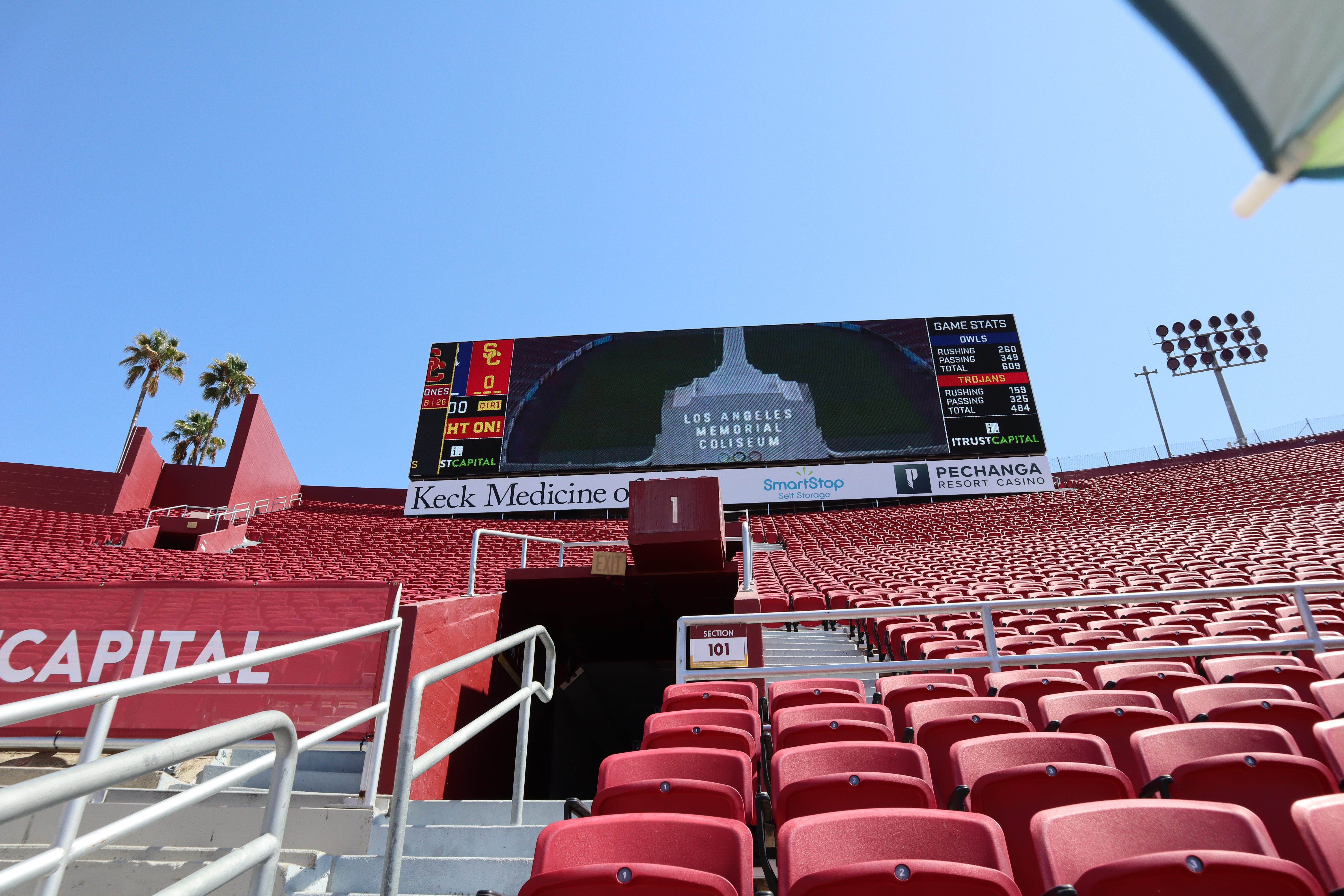 Sports Graphics for the USC Trojans Memorial Coliseum